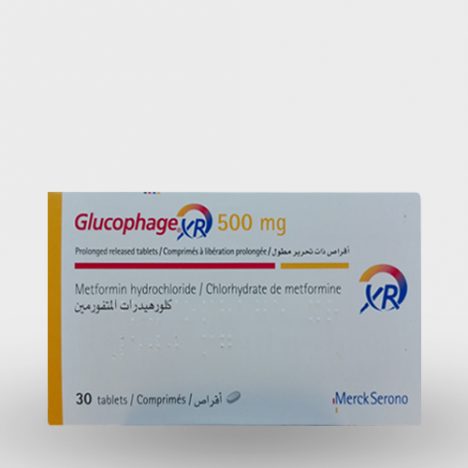 Glucophage XR 500 mg 30 tablets available in Pakistan - BuyImported